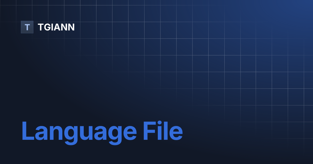 Language File | TGIANN